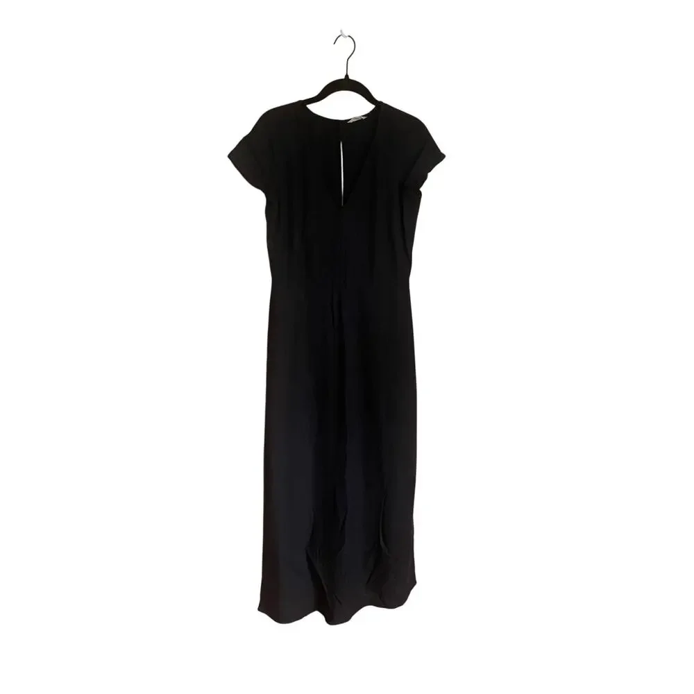 Ali Golden | Dresses | Ali Golden Black Raw Silk Maxi Dress Fair Trade ...